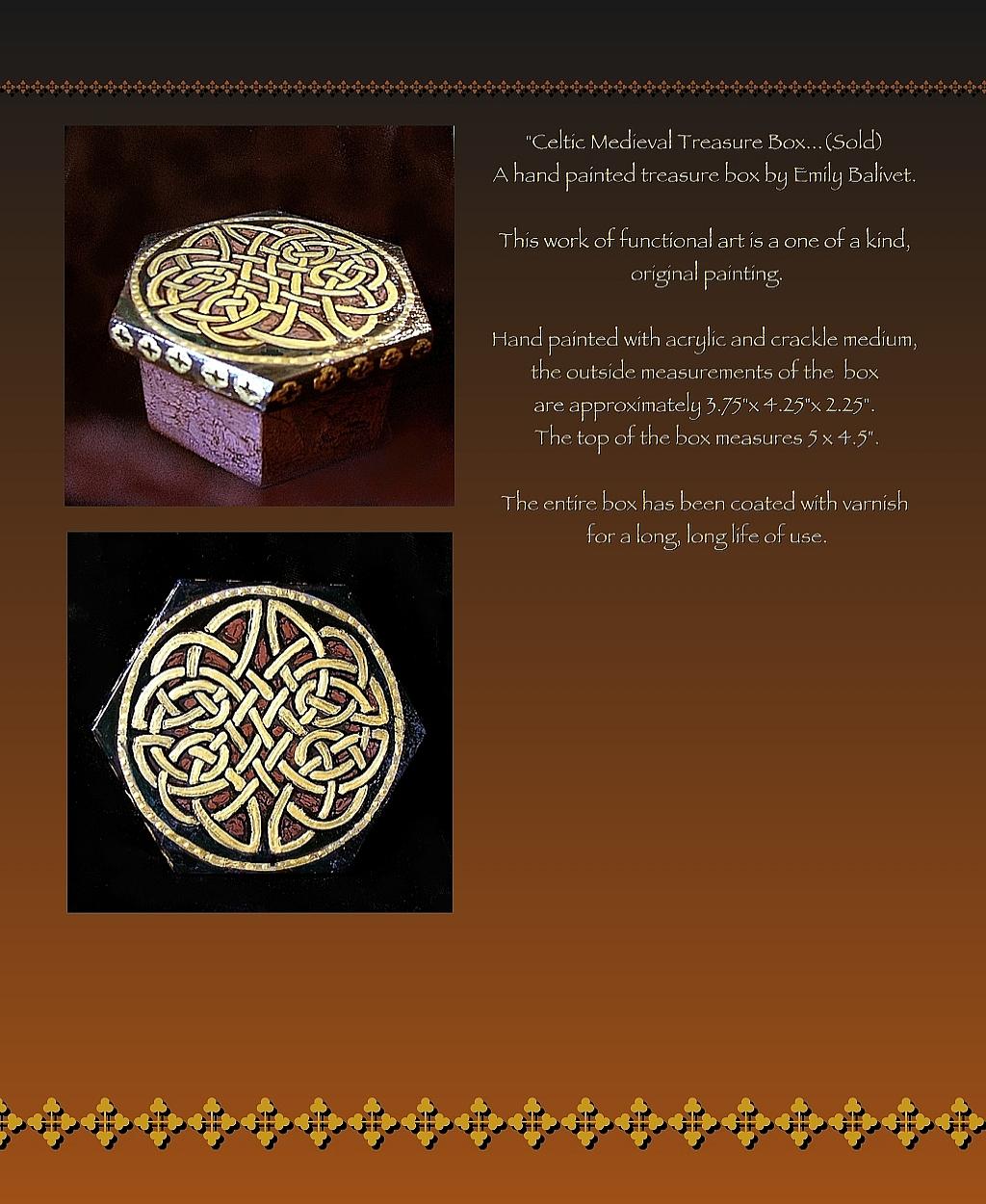 Celtic Gold Treasure Box